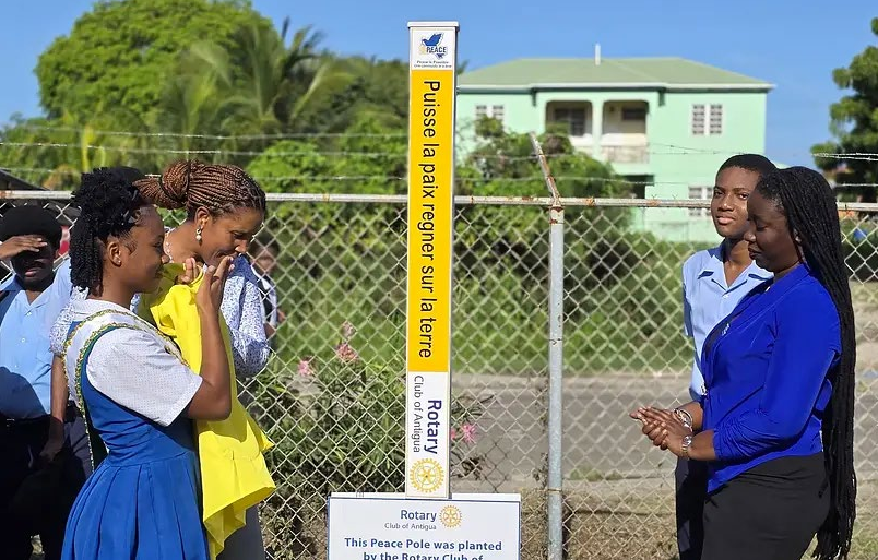 Rotary Club of Antigua Installs Peace Pole at Clare Hall Secondary ...